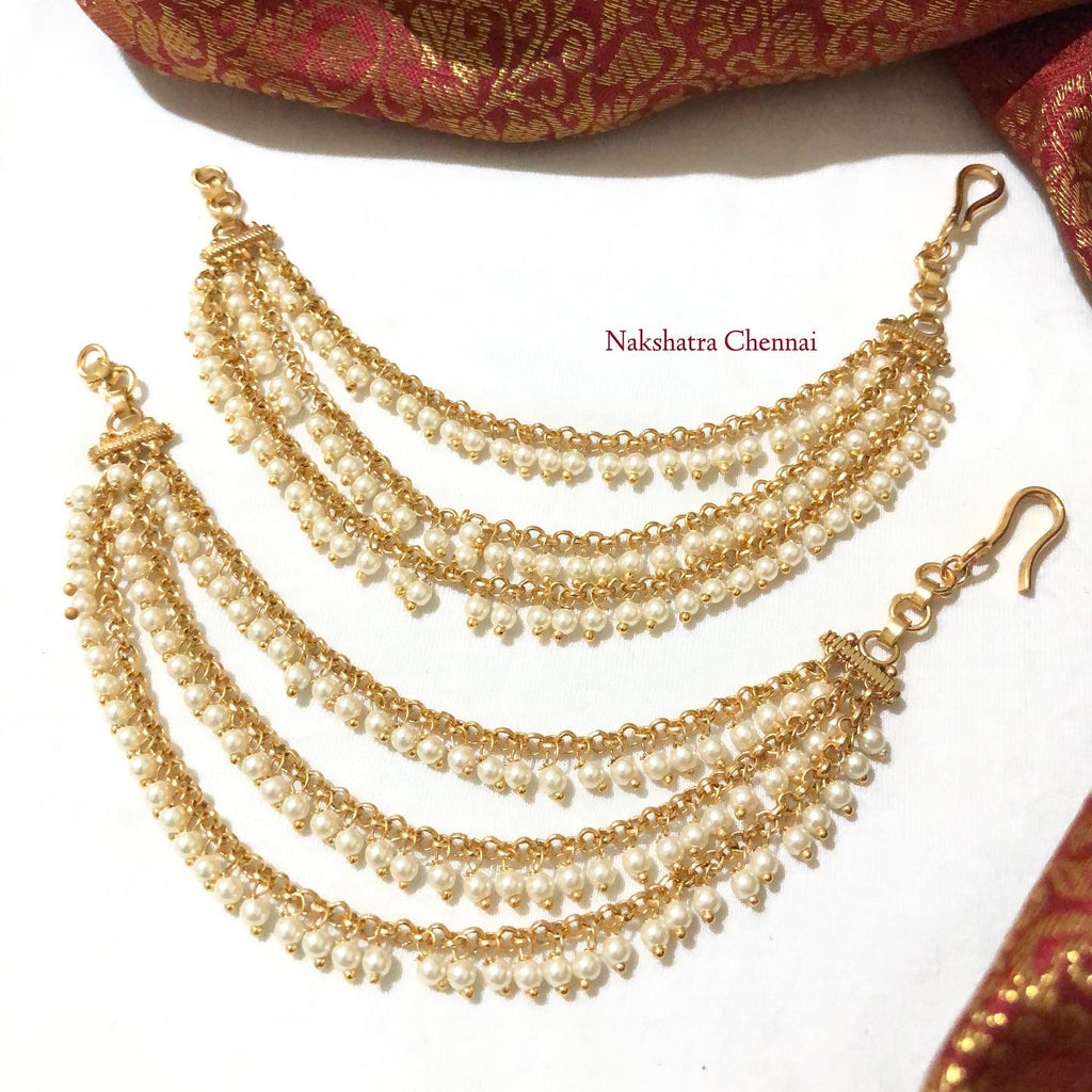 Premium Polish Three layer Ear chains (colors available) – Nakshatra ...